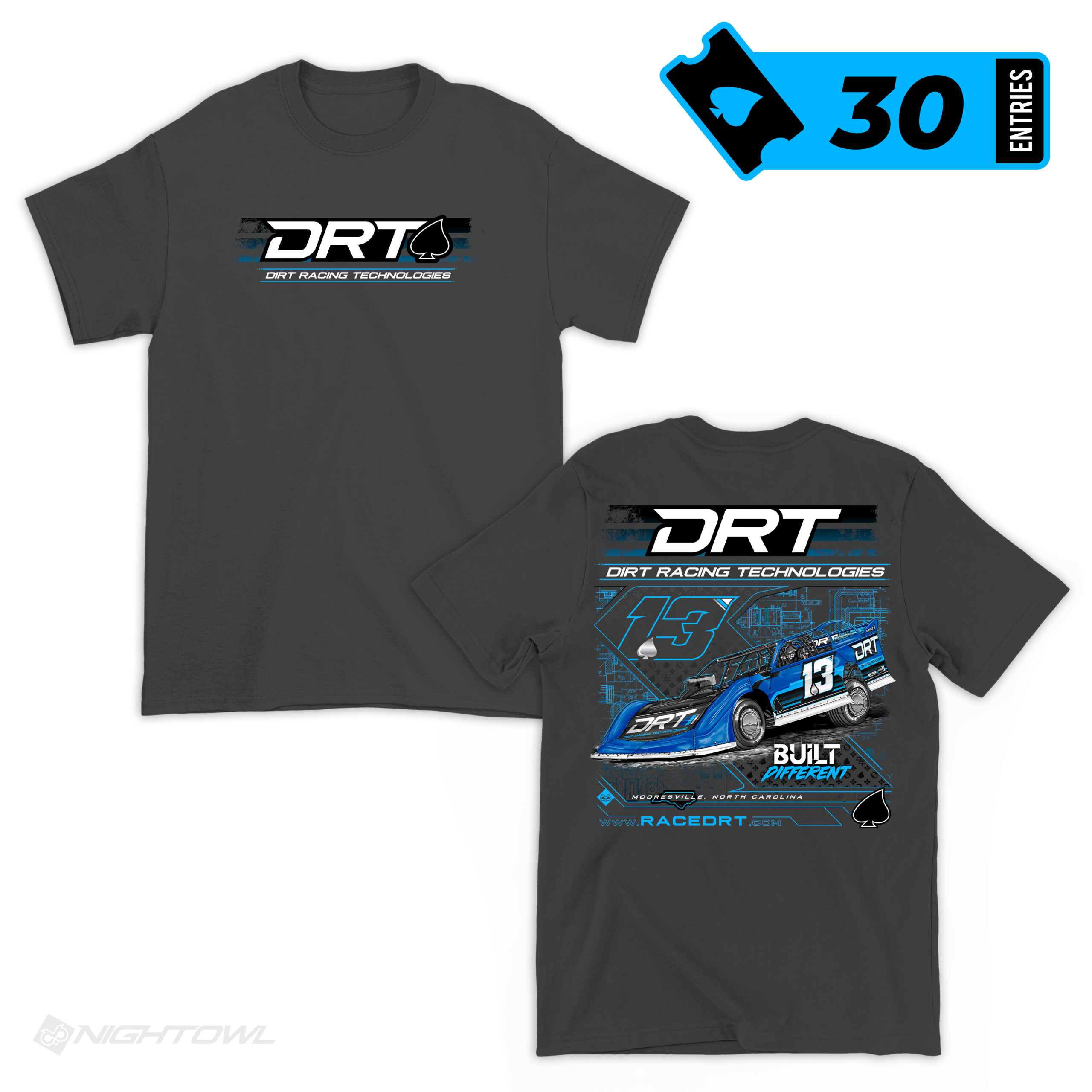 The “OG” DRT Race Shirt Charcoal – Race DRT